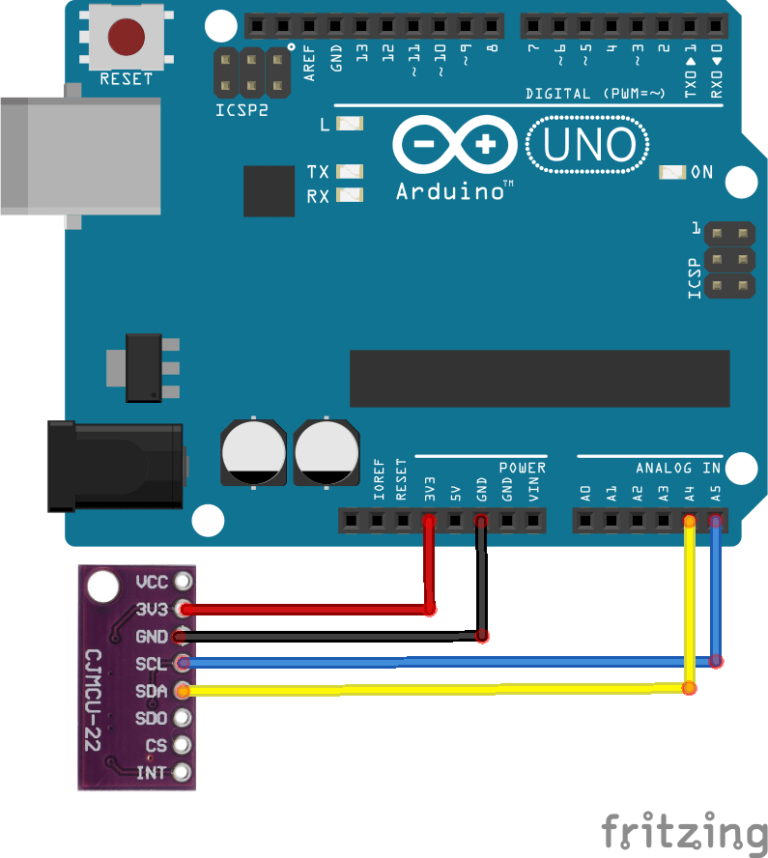 Arduino and LPS22HB absolute pressure sensor example